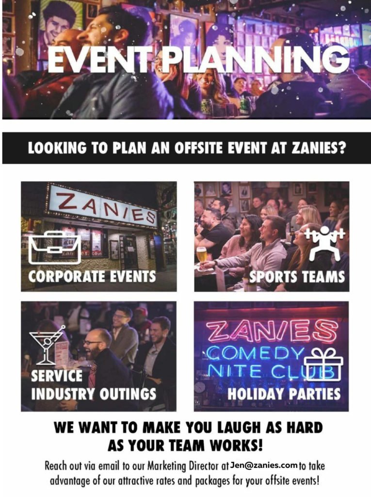 Planning an Event | Zanies Chicago Comedy Club