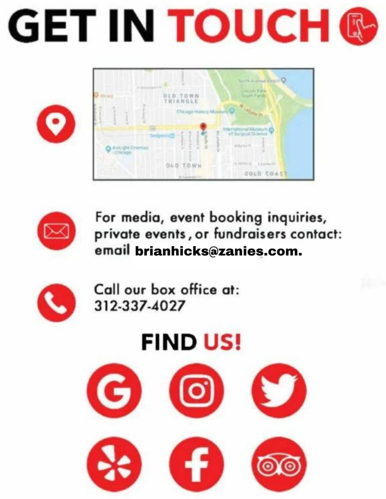 Contact Us | Zanies Chicago Comedy Club